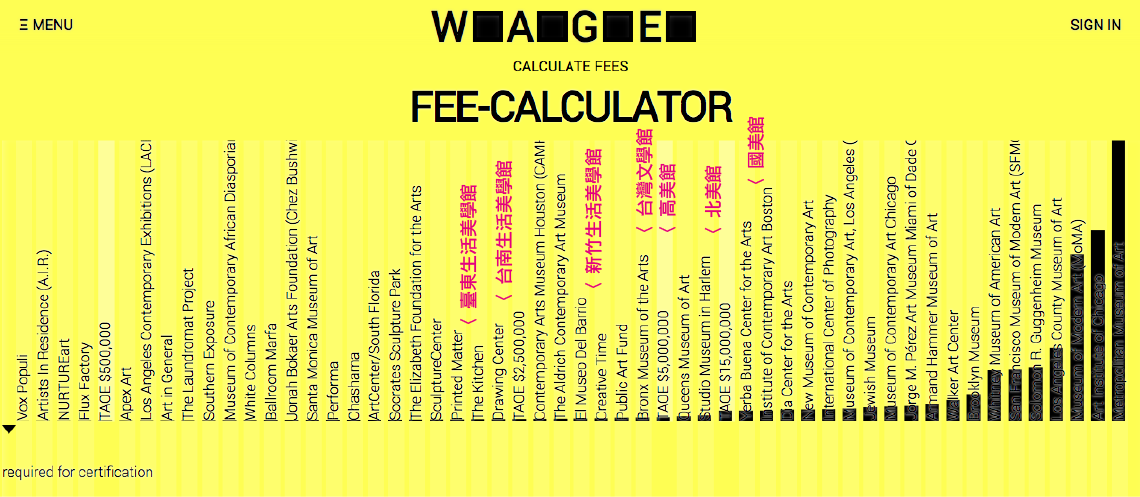 W.A.G.E – Working Artists and the Greater Economy介紹 – 軟爛 lám-nuā 🛌